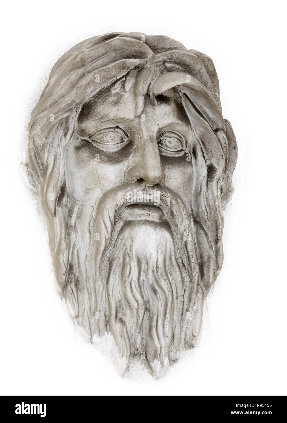 The face of a bearded man from the ancient era of Greece Stock Photo ...