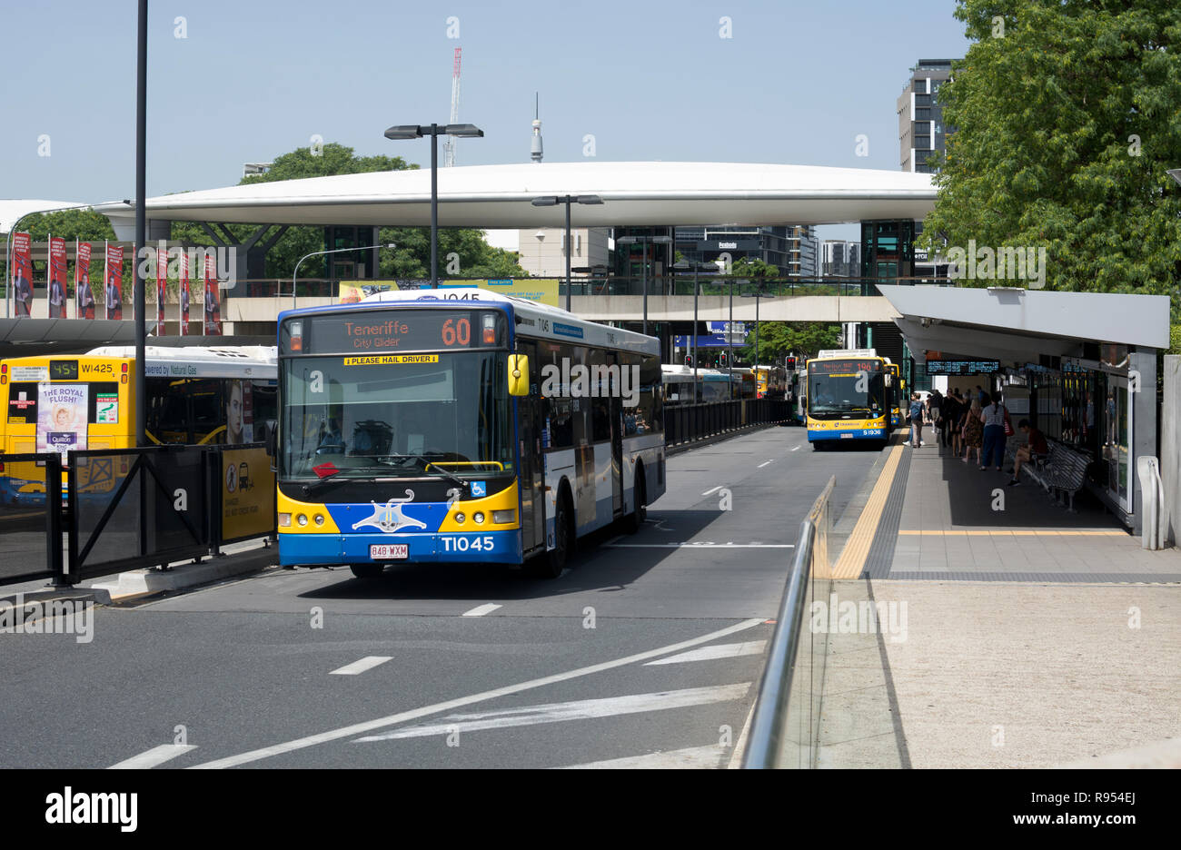 The Cultural Centre bus station, Brisbane, Queensland, Australia Stock ...