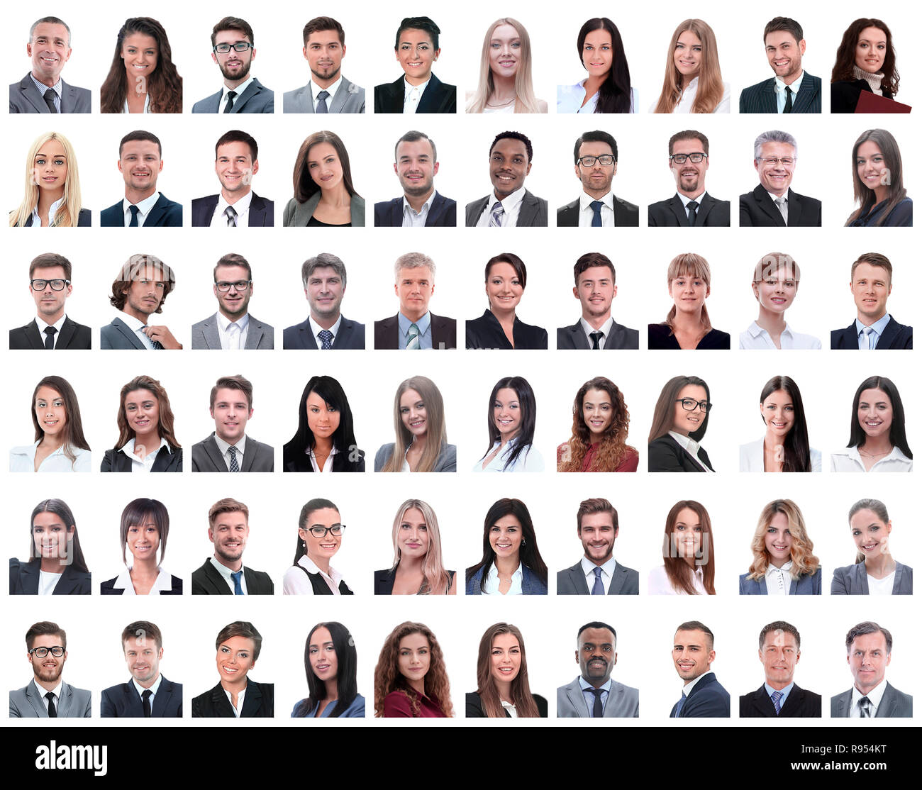 portraits of successful employees isolated on a white Stock Photo - Alamy