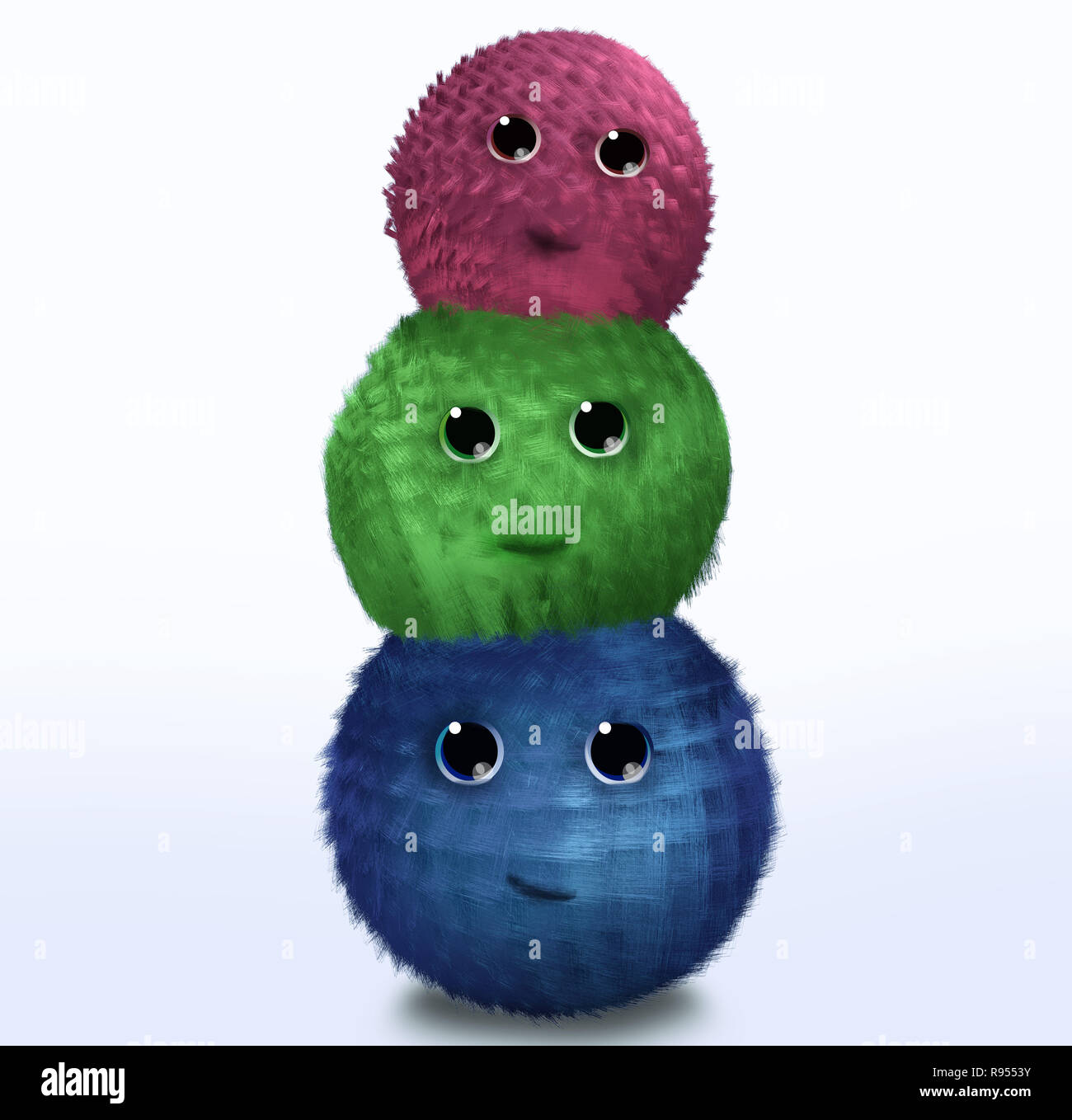 evil dangerous monster gremlin ball 3d illustration Stock Photo - Alamy