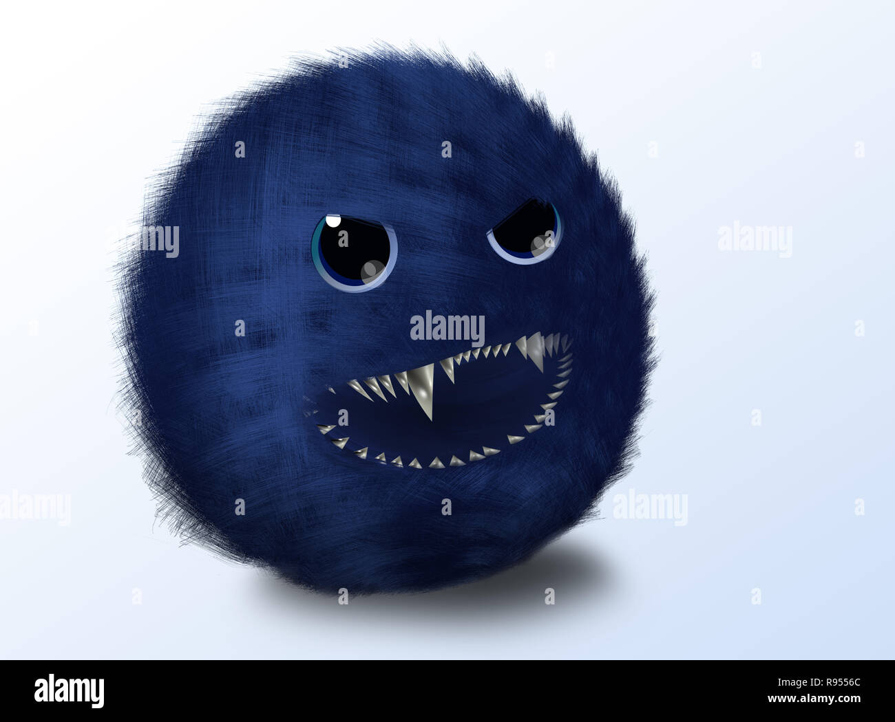 monster eat teeth mouth sharp predator attack 3d illustration Stock ...