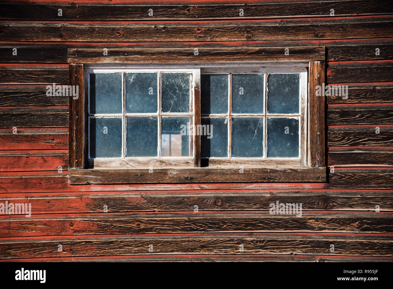 Windows in an old hay barn Stock Photo - Alamy