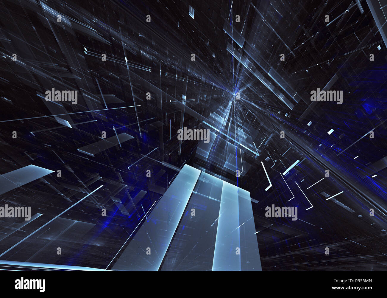 Computer generated abstract tehnology image. Three-dimensional 3D ...