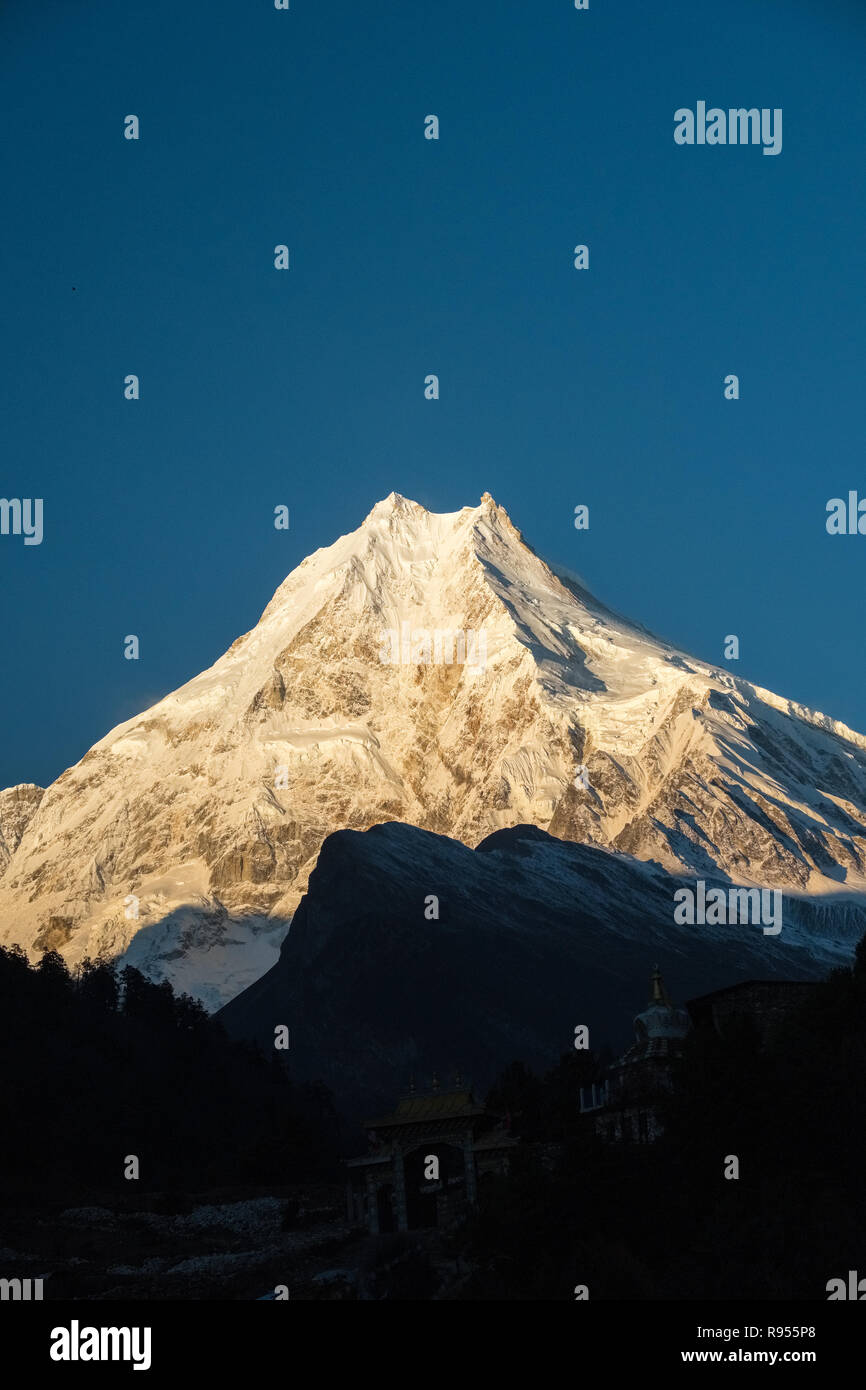 Manaslu (Manasulu ), the world's 8th highest mountain in the Nepal ...