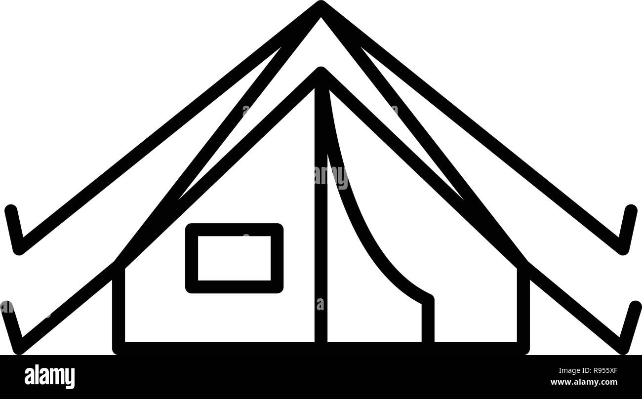 Camp tent icon, outline style Stock Vector Image & Art - Alamy