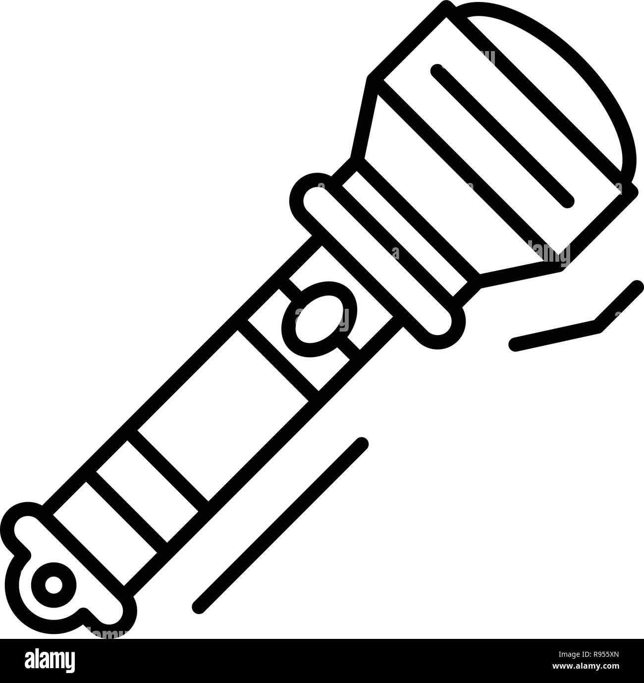 Flash light icon, outline style Stock Vector Image & Art - Alamy