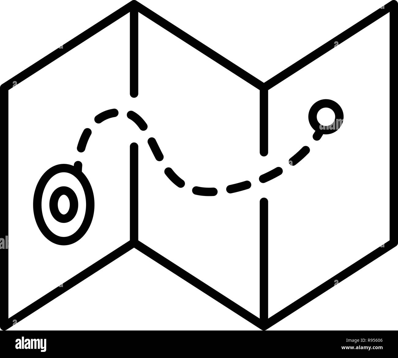 Camp route map icon, outline style Stock Vector Image & Art - Alamy