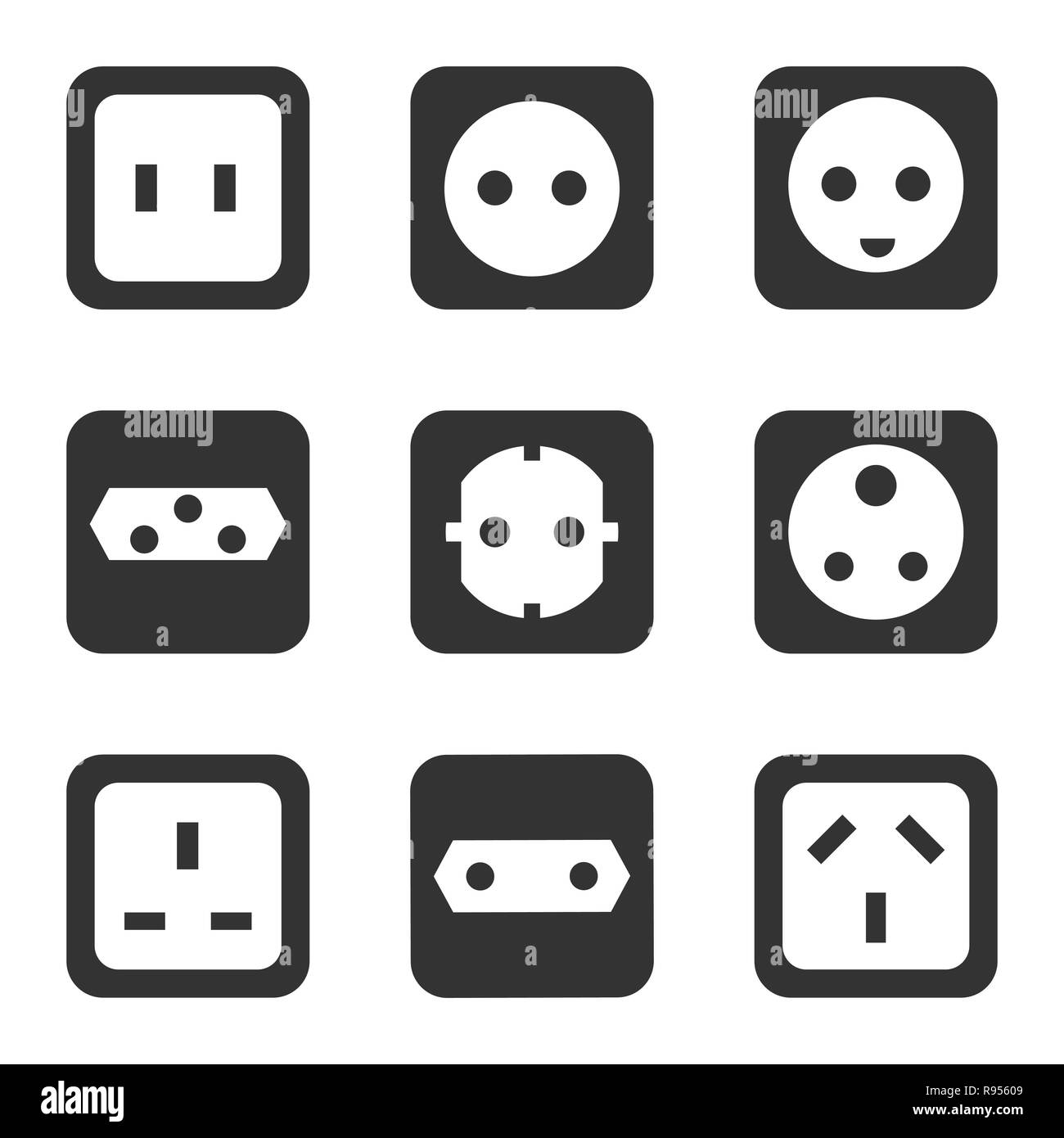 Electrical outlet type. Socket icon Stock Vector Image & Art - Alamy