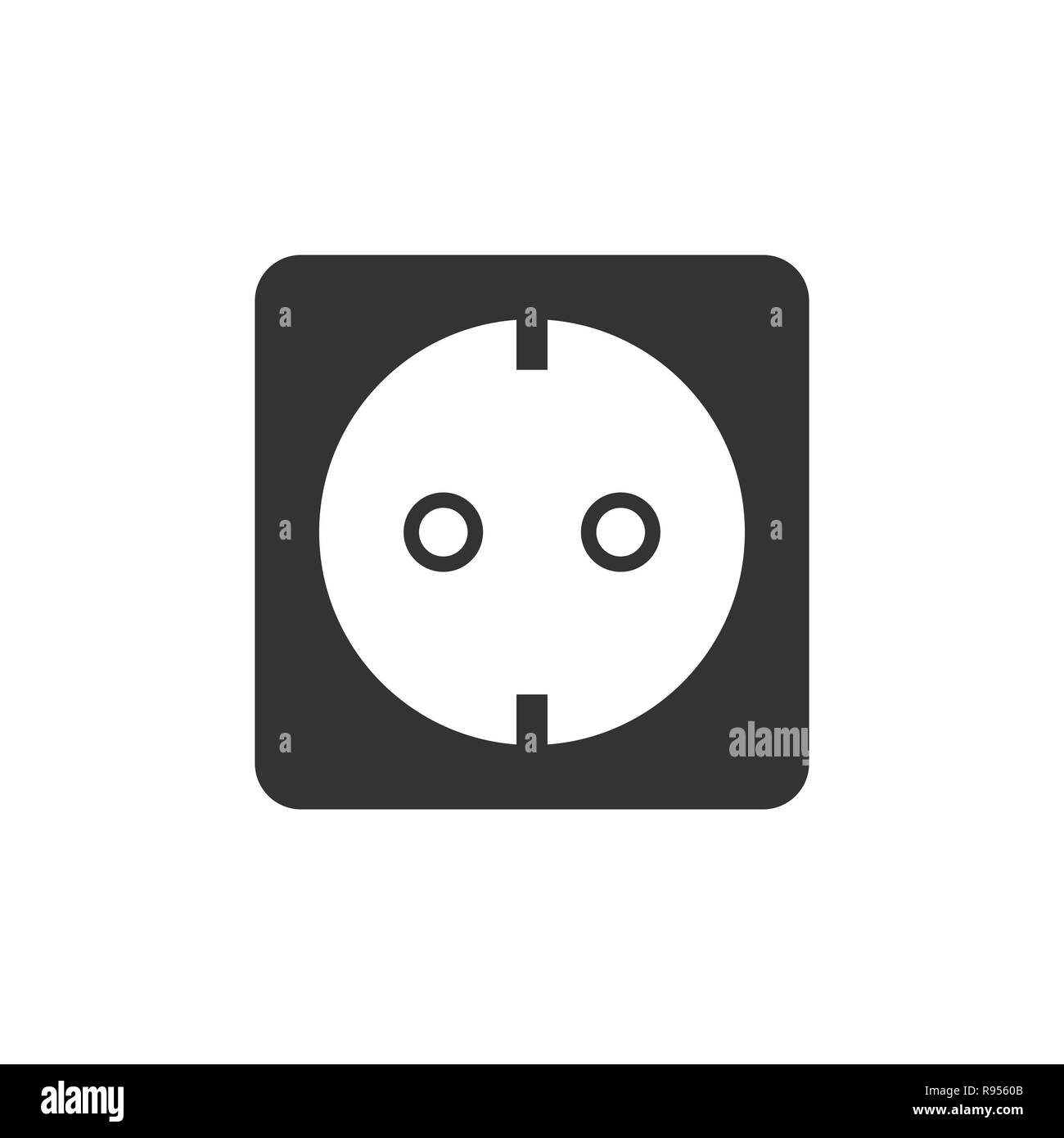 Power electric socket icon. Vector illustration, flat Stock Vector ...