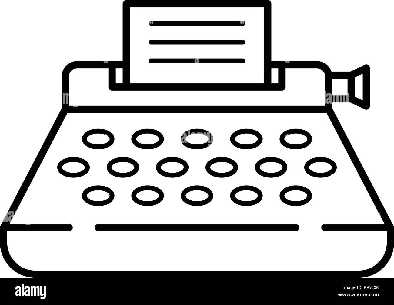 Old typewriter blank paper Stock Vector Images - Alamy