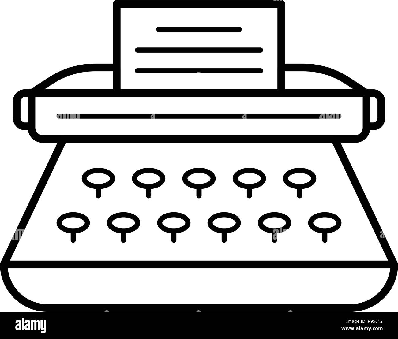 Classic typewriter icon, outline style Stock Vector Image & Art - Alamy