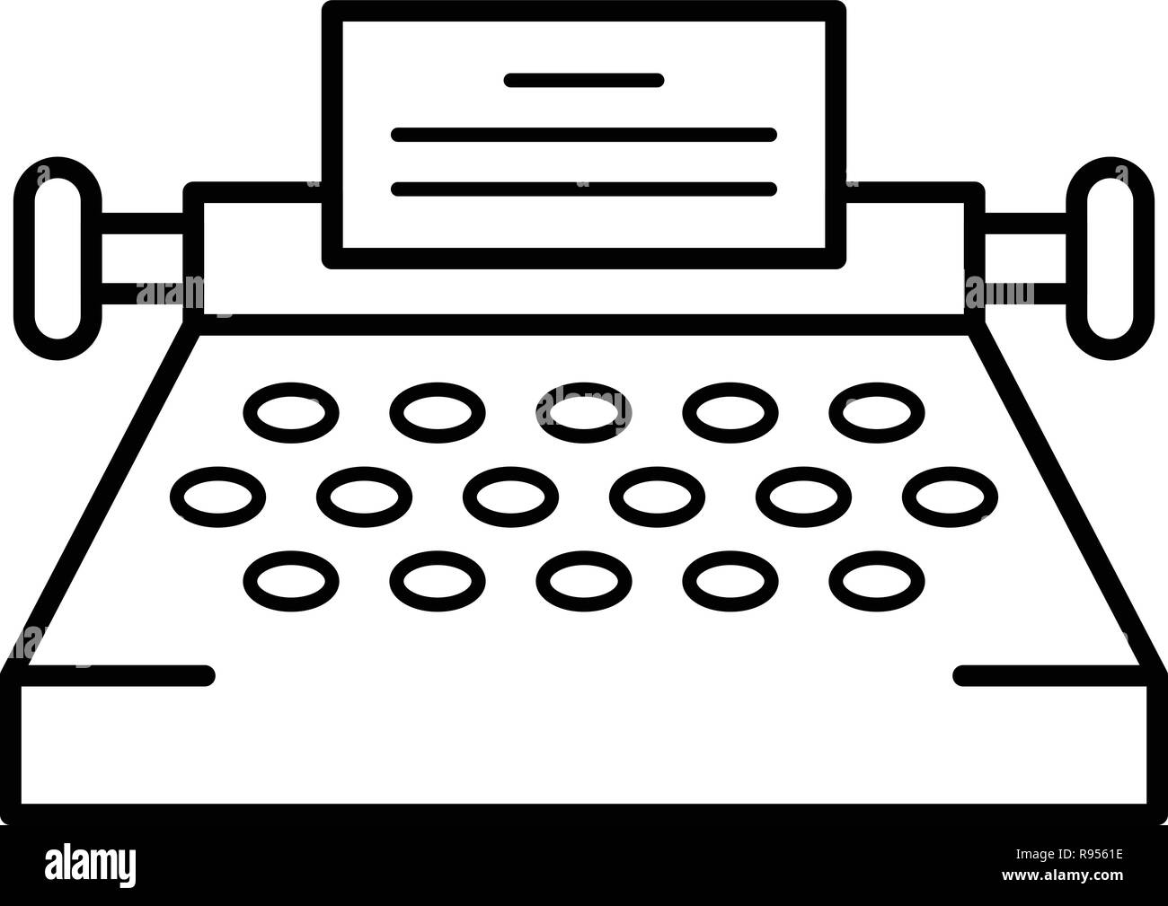 Antique typewriter logo Stock Vector Images - Alamy