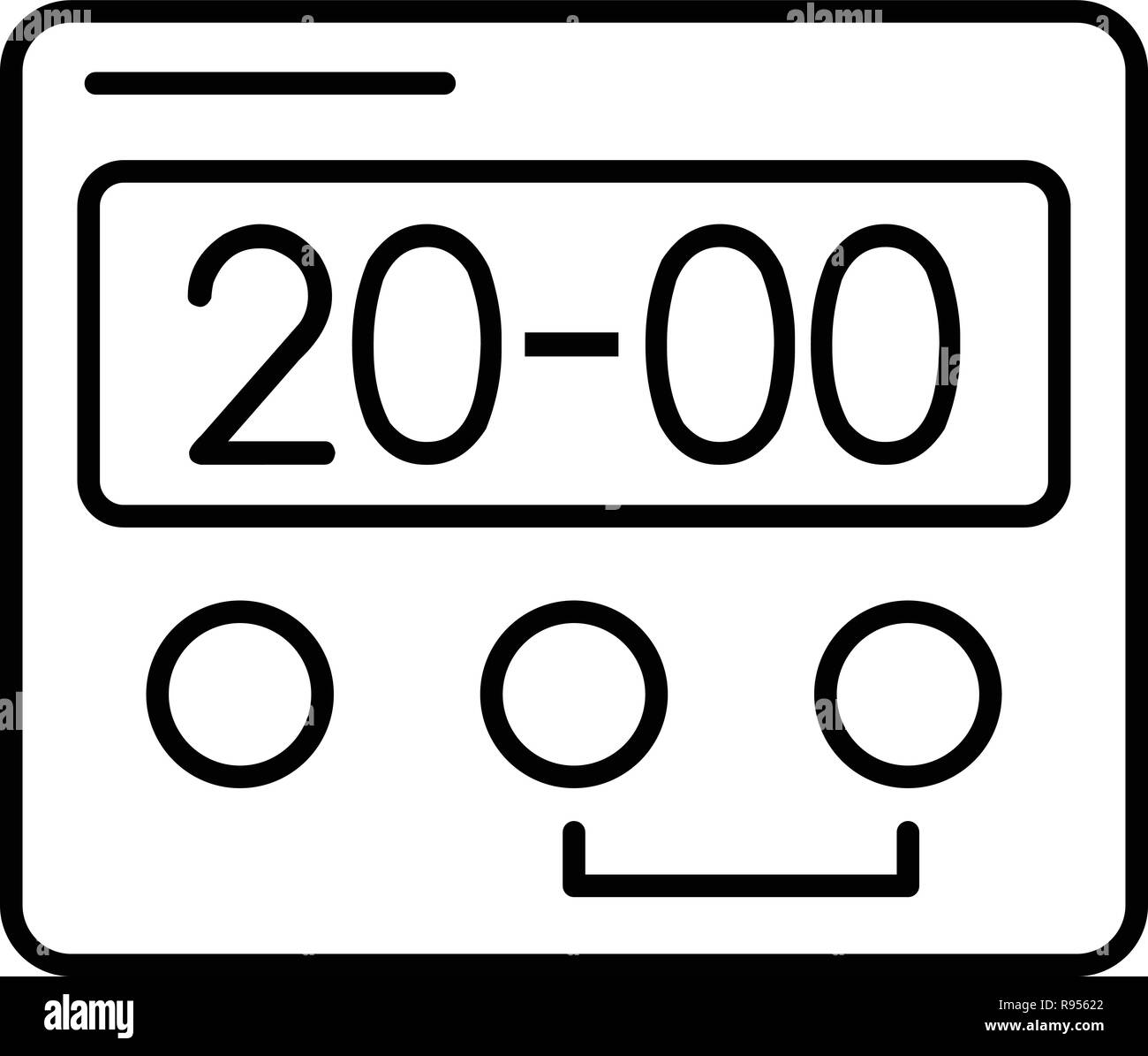 Hand digital clock icon, outline style Stock Vector Image & Art - Alamy