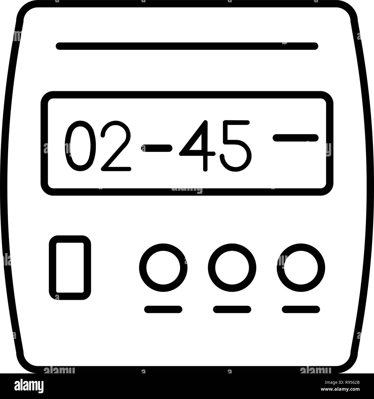 Digital timer icon, outline style Stock Vector Image & Art - Alamy
