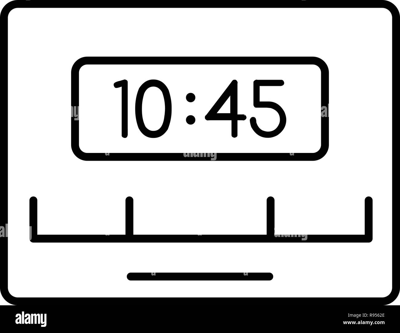 Reminder timer clock icon, outline style Stock Vector Image & Art - Alamy