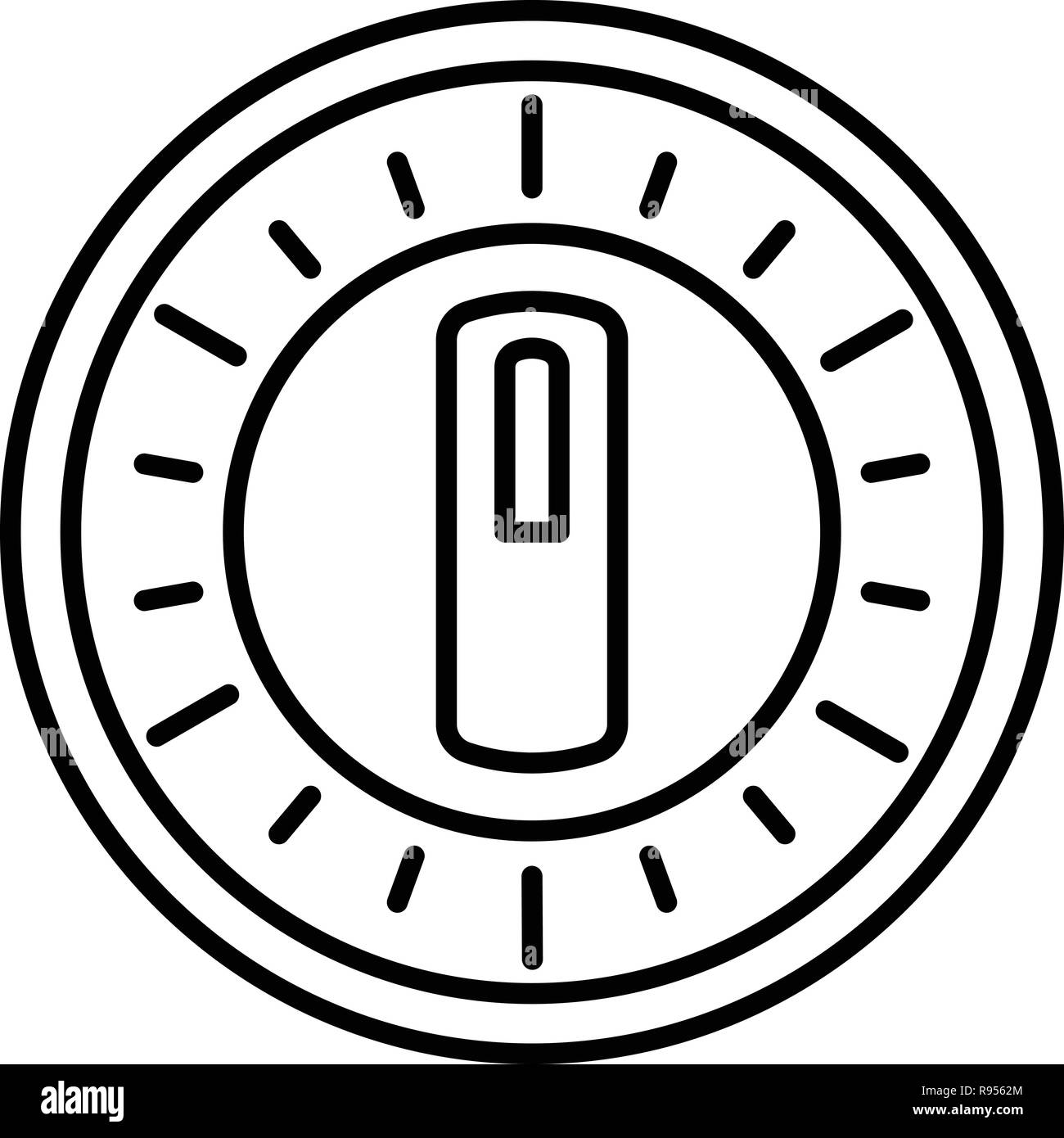 Kitchen timer icon outline Black and White Stock Photos & Images - Alamy