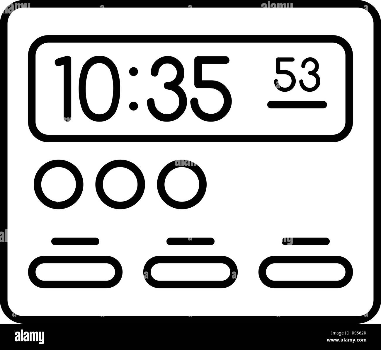 Room digital clock icon, outline style Stock Vector Image & Art - Alamy
