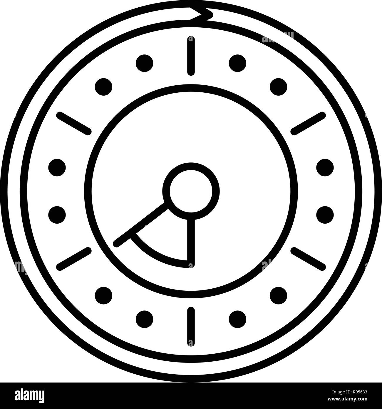 Point clock icon, outline style Stock Vector Image & Art - Alamy