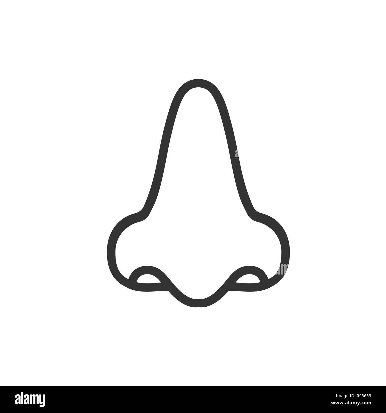 Vector illustration, flat design Nose icon Stock Vector Image & Art - Alamy