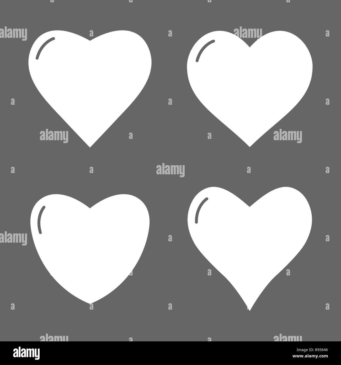 Vector illustration, flat design. Heart icon love symbol Stock Vector ...