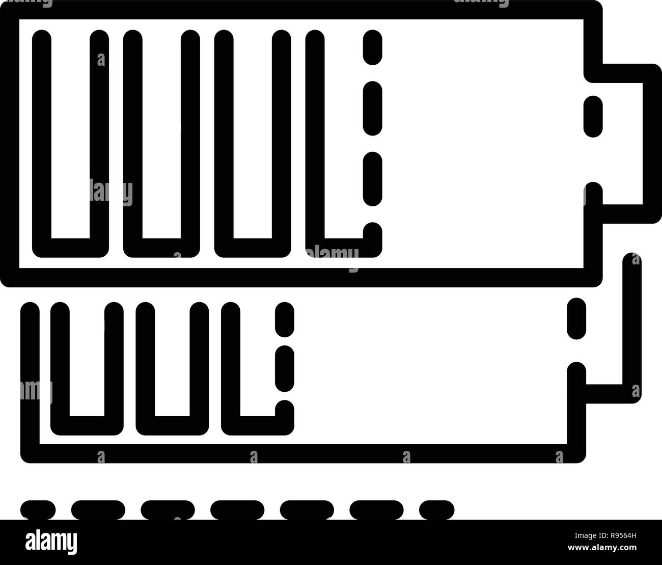 Battery icon, outline style Stock Vector Image & Art - Alamy
