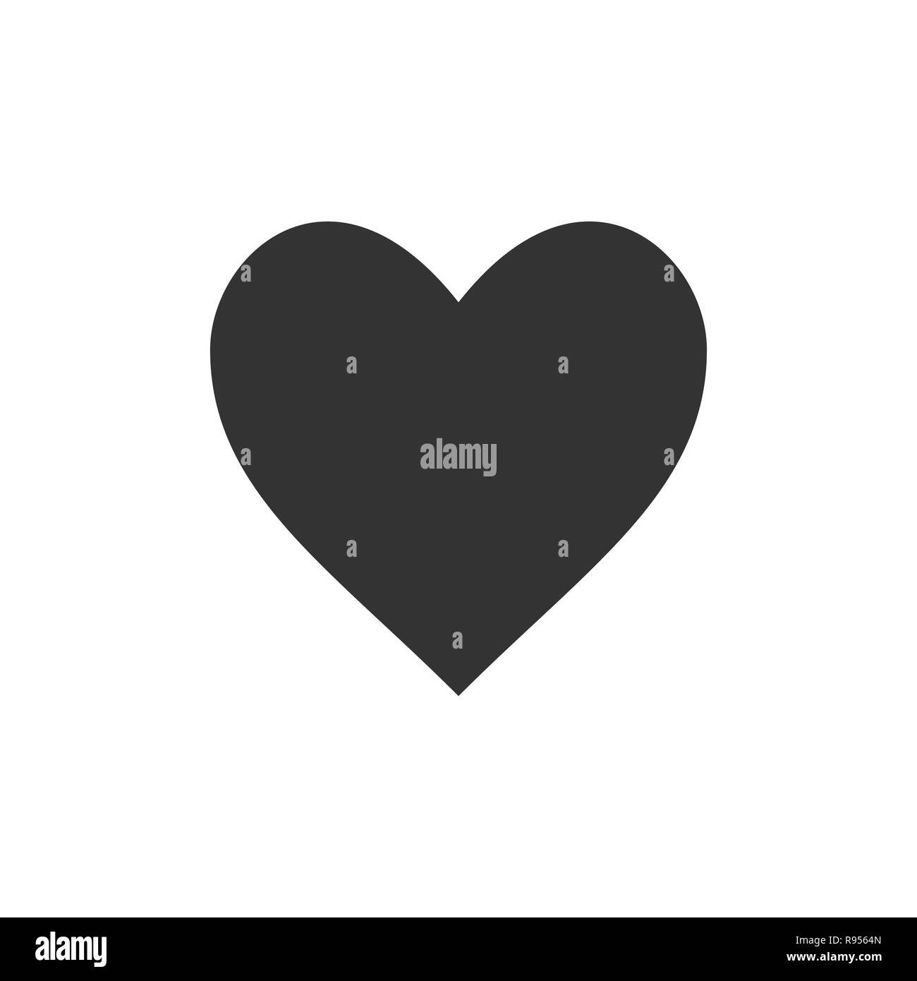 Vector illustration, flat design. Heart icon love symbol Stock Vector ...