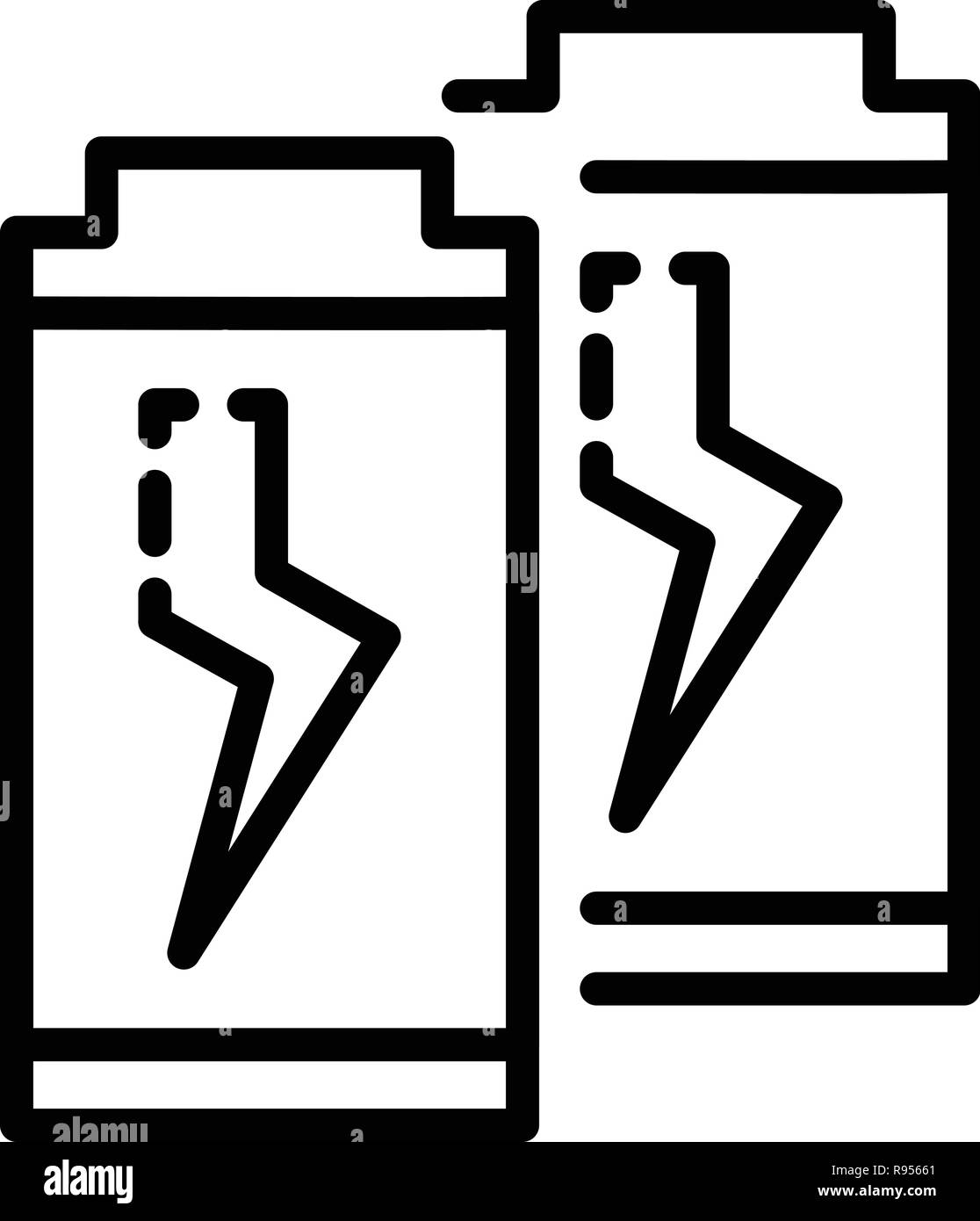 Economy battery icon, outline style Stock Vector Image & Art - Alamy