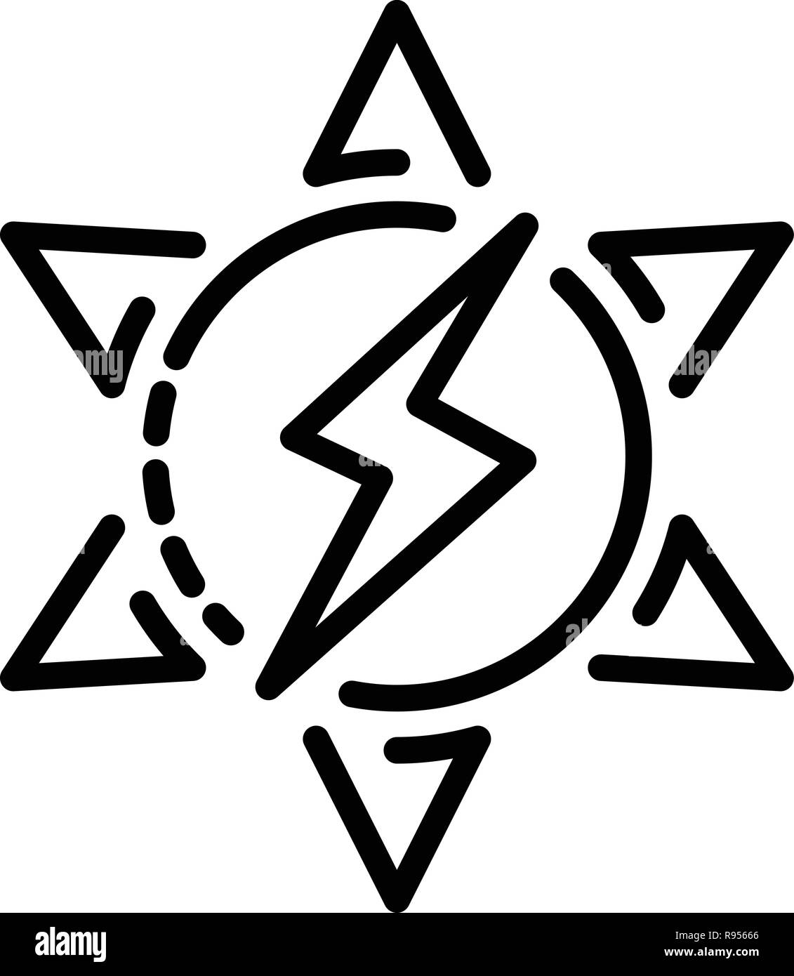 Solar energy icon, outline style Stock Vector Image & Art - Alamy