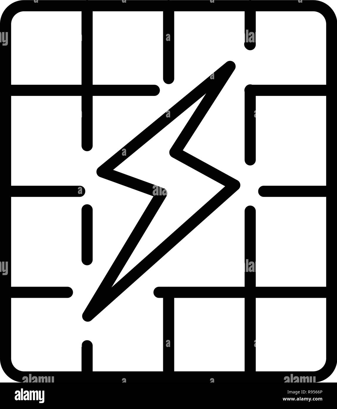 Solar panel energy icon, outline style Stock Vector Image & Art - Alamy