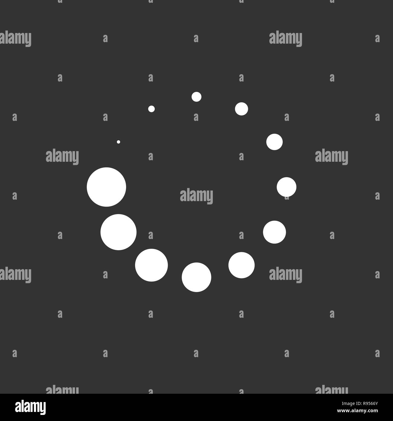 Vector illustration, flat design. Loading circle icon Stock Vector ...