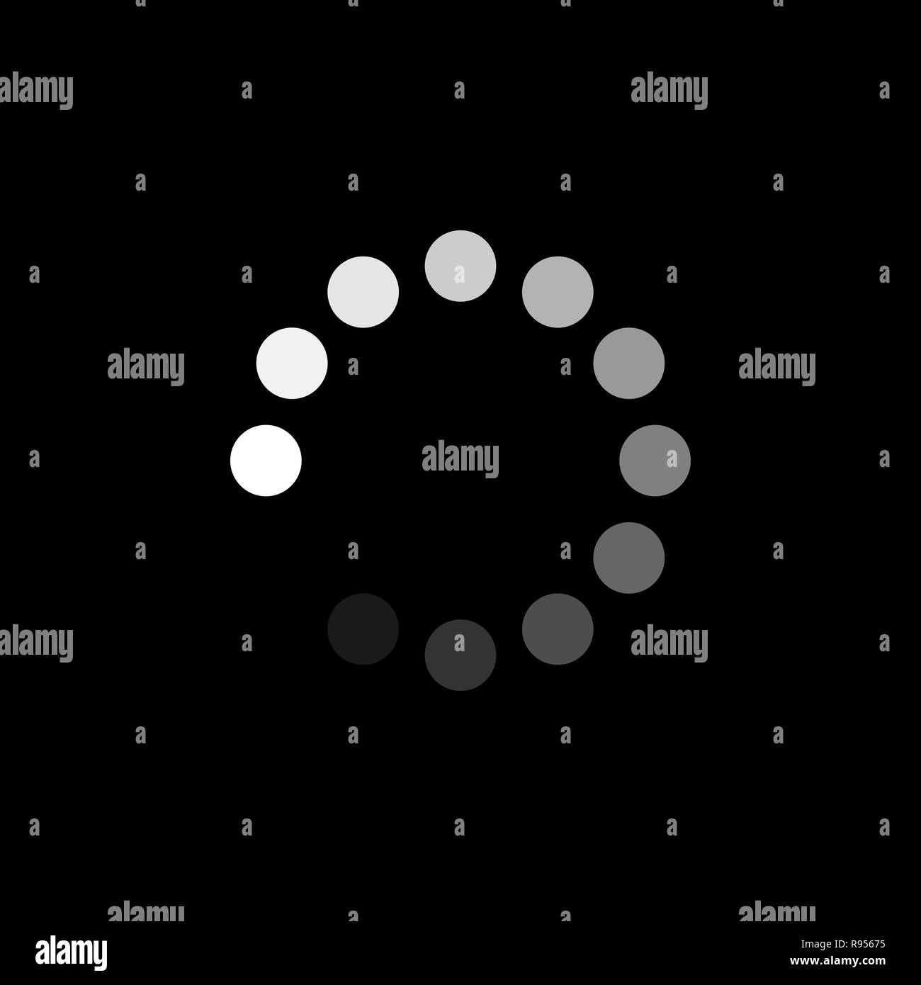 Vector illustration, flat design. Loading circle icon Stock Vector ...
