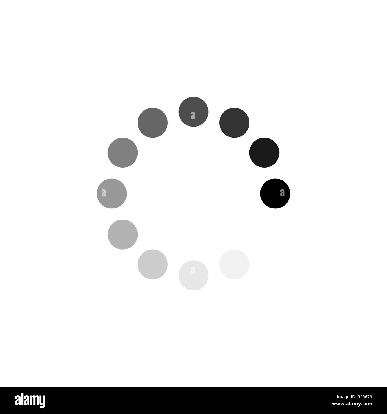 Vector illustration, flat design. Loading circle icon Stock Vector ...