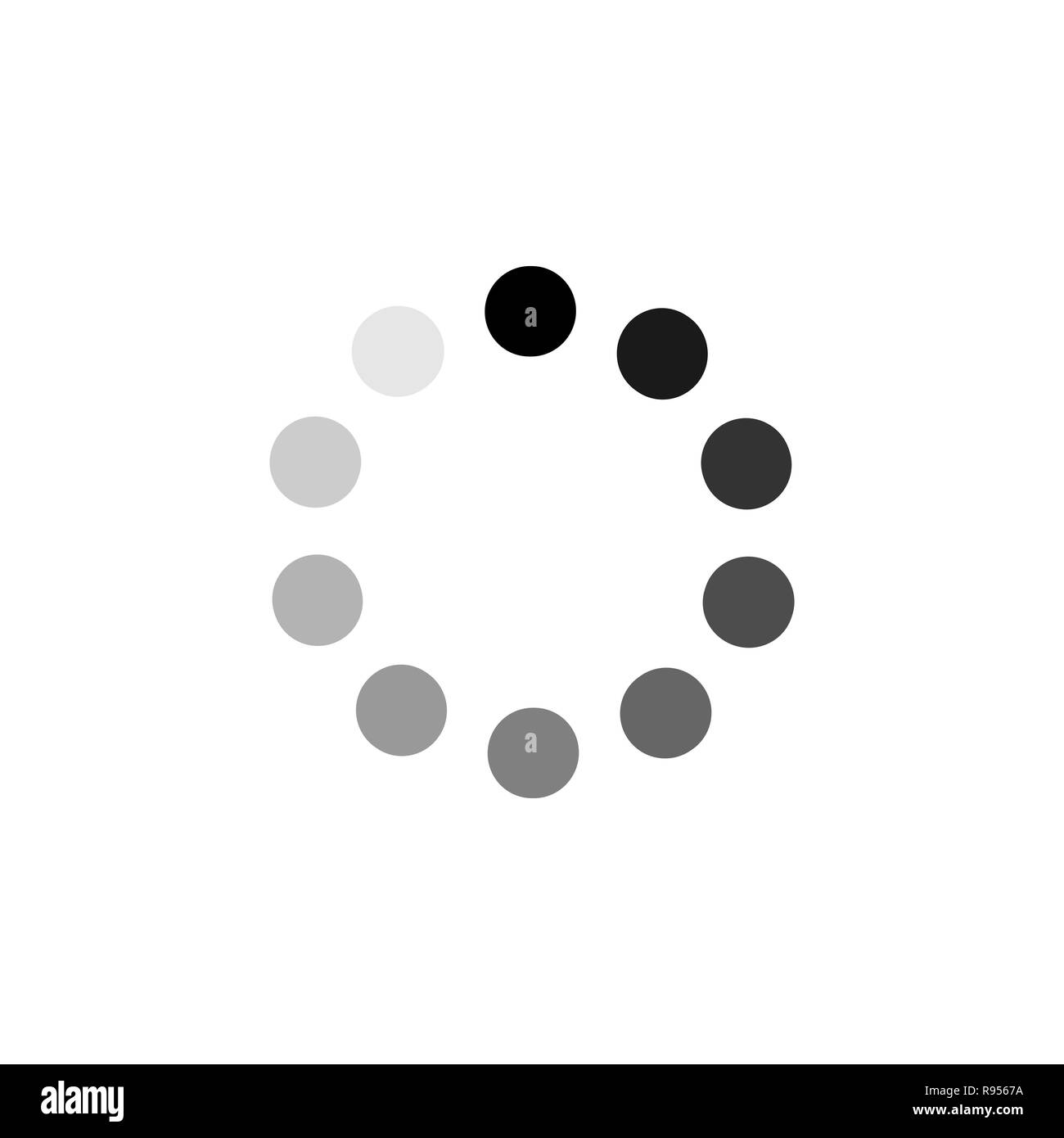 Vector illustration, flat design. Loading circle icon Stock Vector ...