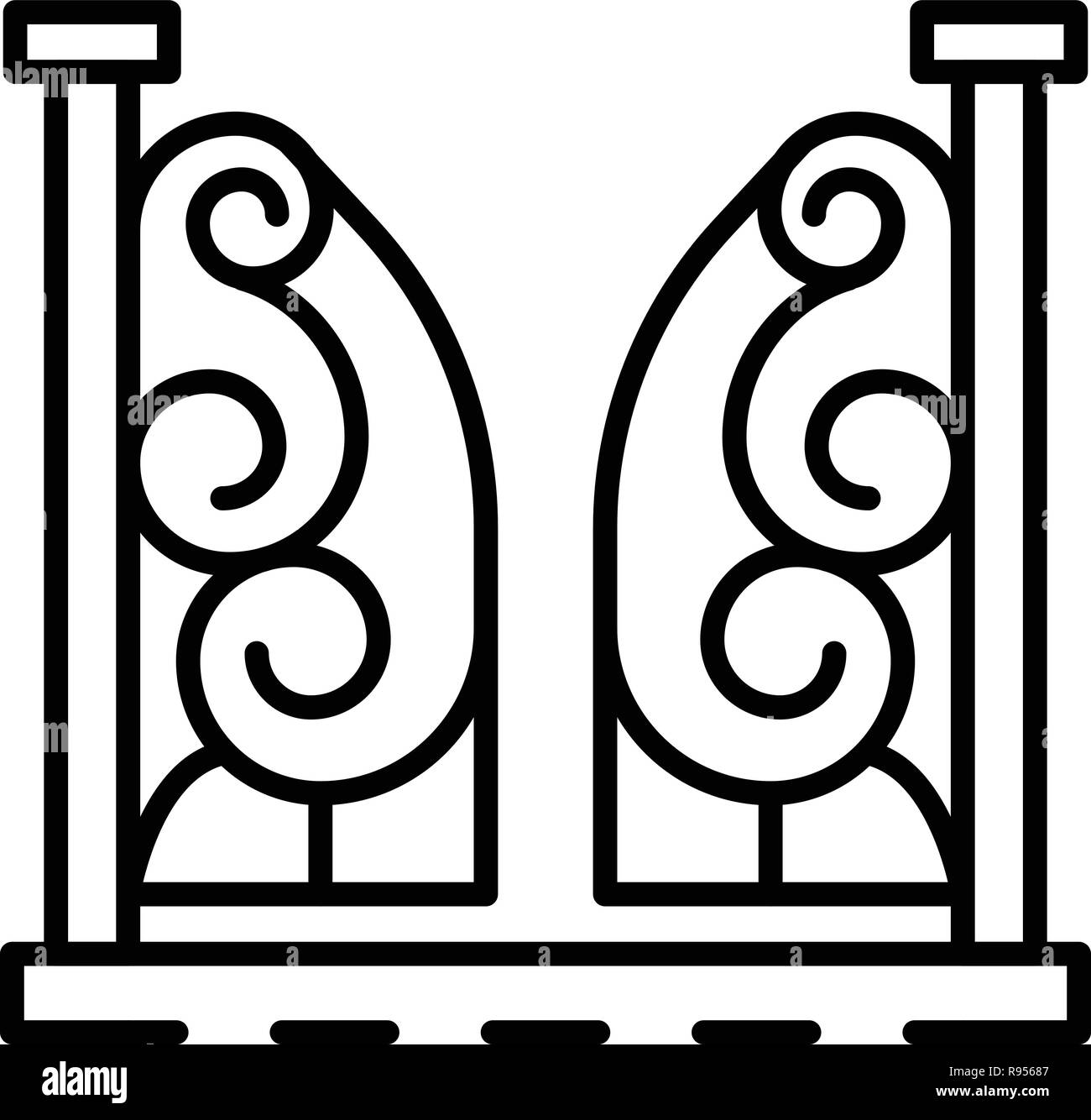 Open metal gates Stock Vector Images - Alamy