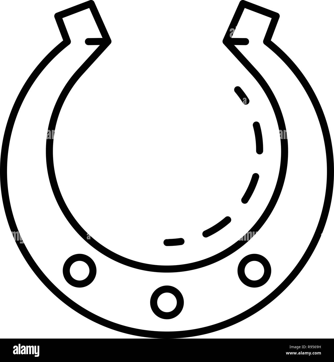 Horseshoe line icon st Stock Vector Images - Alamy