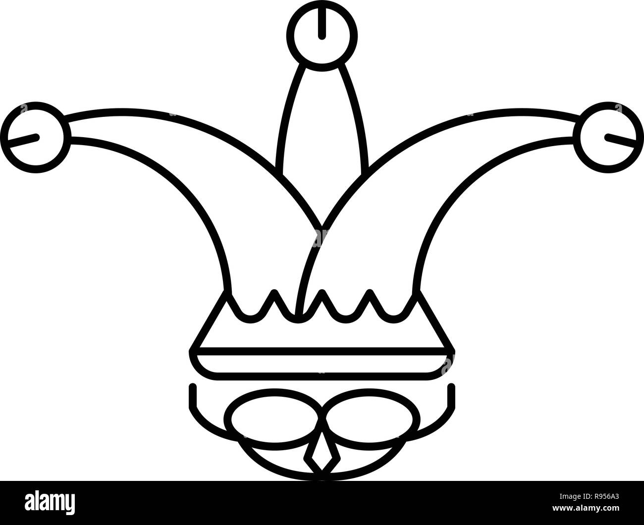 Fools hat icon, outline style Stock Vector Image & Art - Alamy