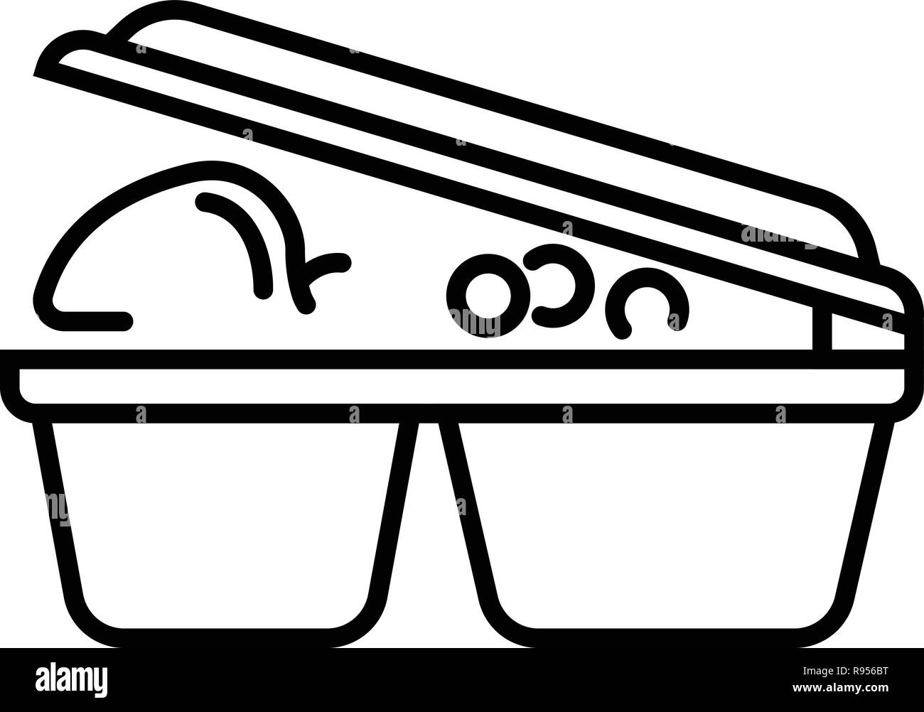 Lunch box bag sandwich Black and White Stock Photos & Images - Alamy