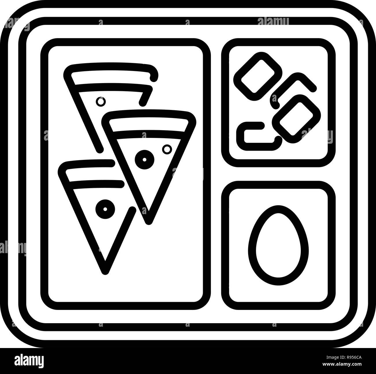 Student cafeteria tray Stock Vector Images - Alamy