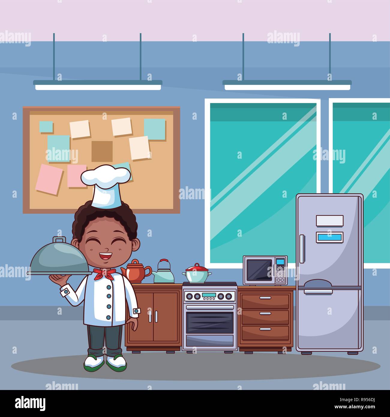 Chef boy cartoon Stock Vector Image & Art - Alamy