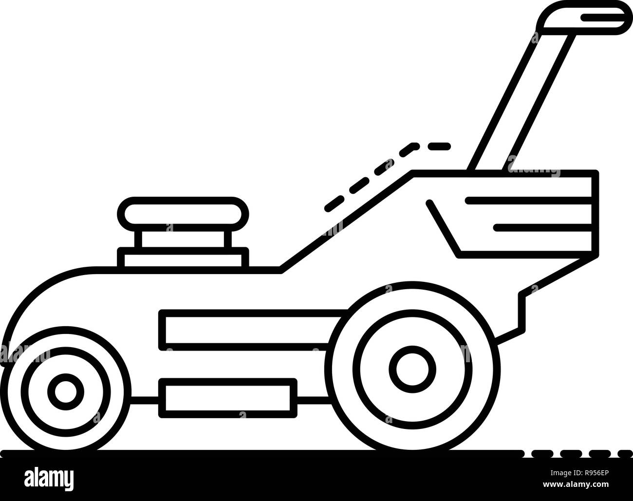 Modern lawn mower icon, outline style Stock Vector Image & Art - Alamy