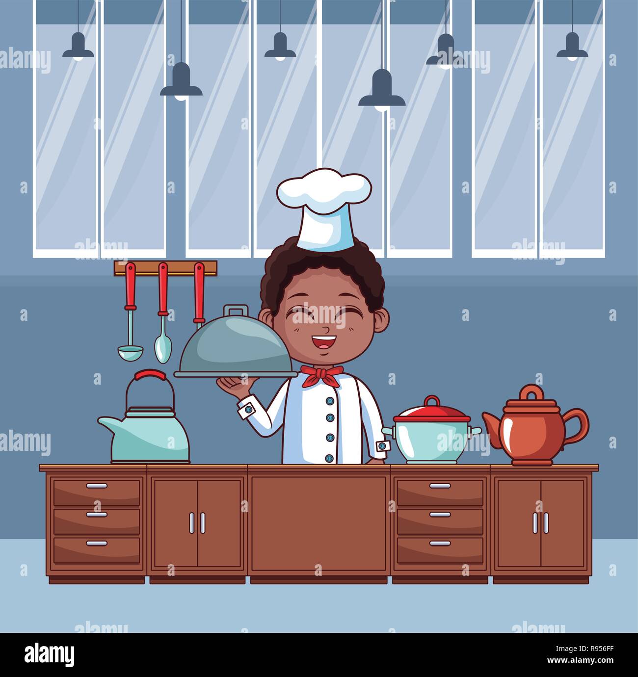 Chef boy cartoon Stock Vector Image & Art - Alamy