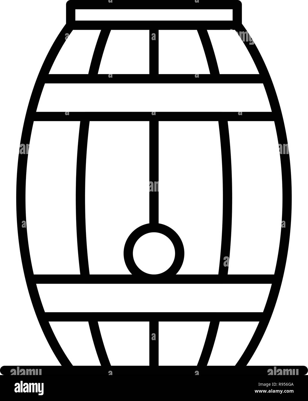 Wood whiskey barrel icon, outline style Stock Vector Image & Art - Alamy