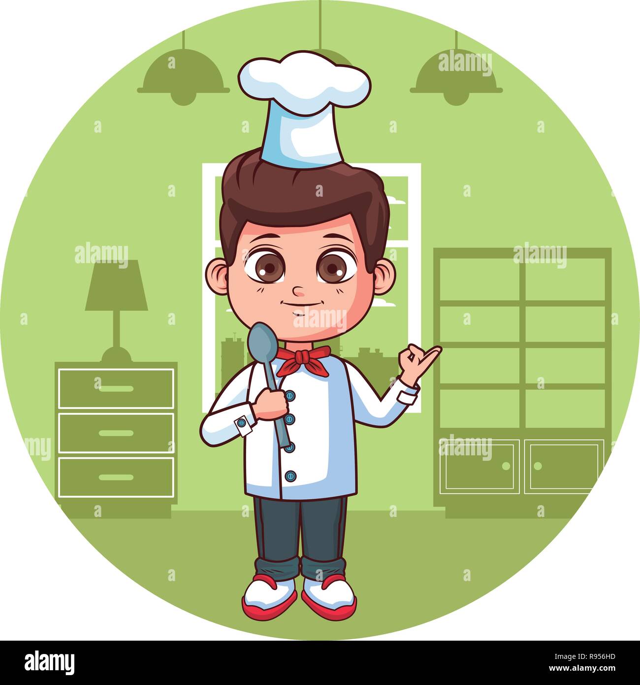 Chef boy cartoon Stock Vector Image & Art - Alamy