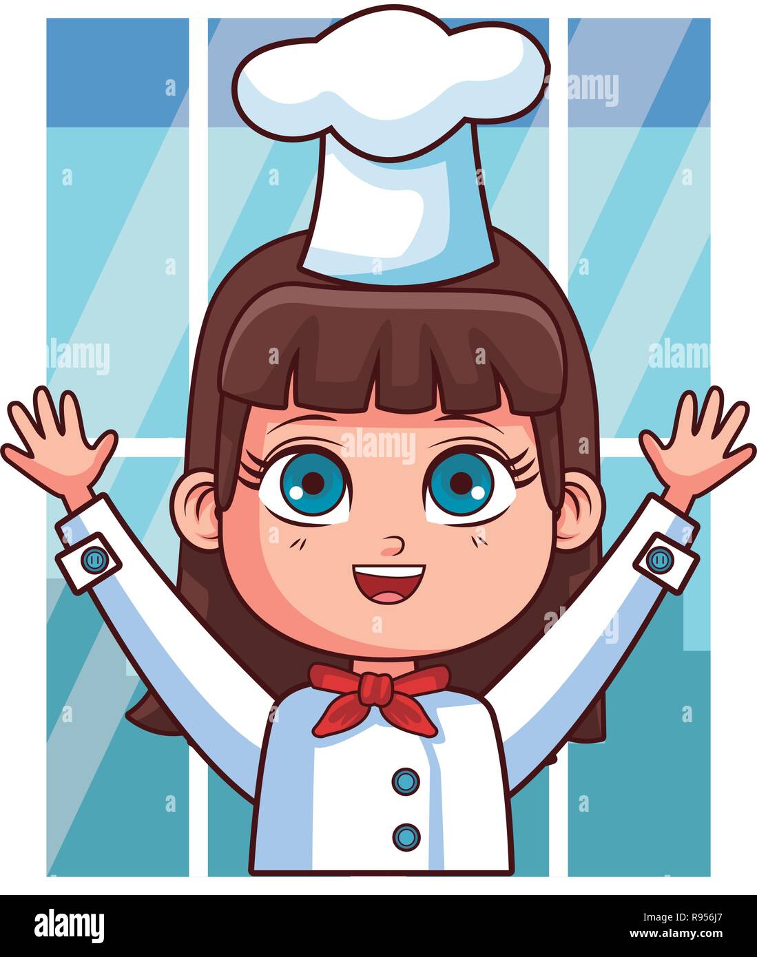 Chef girl cartoon Stock Vector Image & Art - Alamy