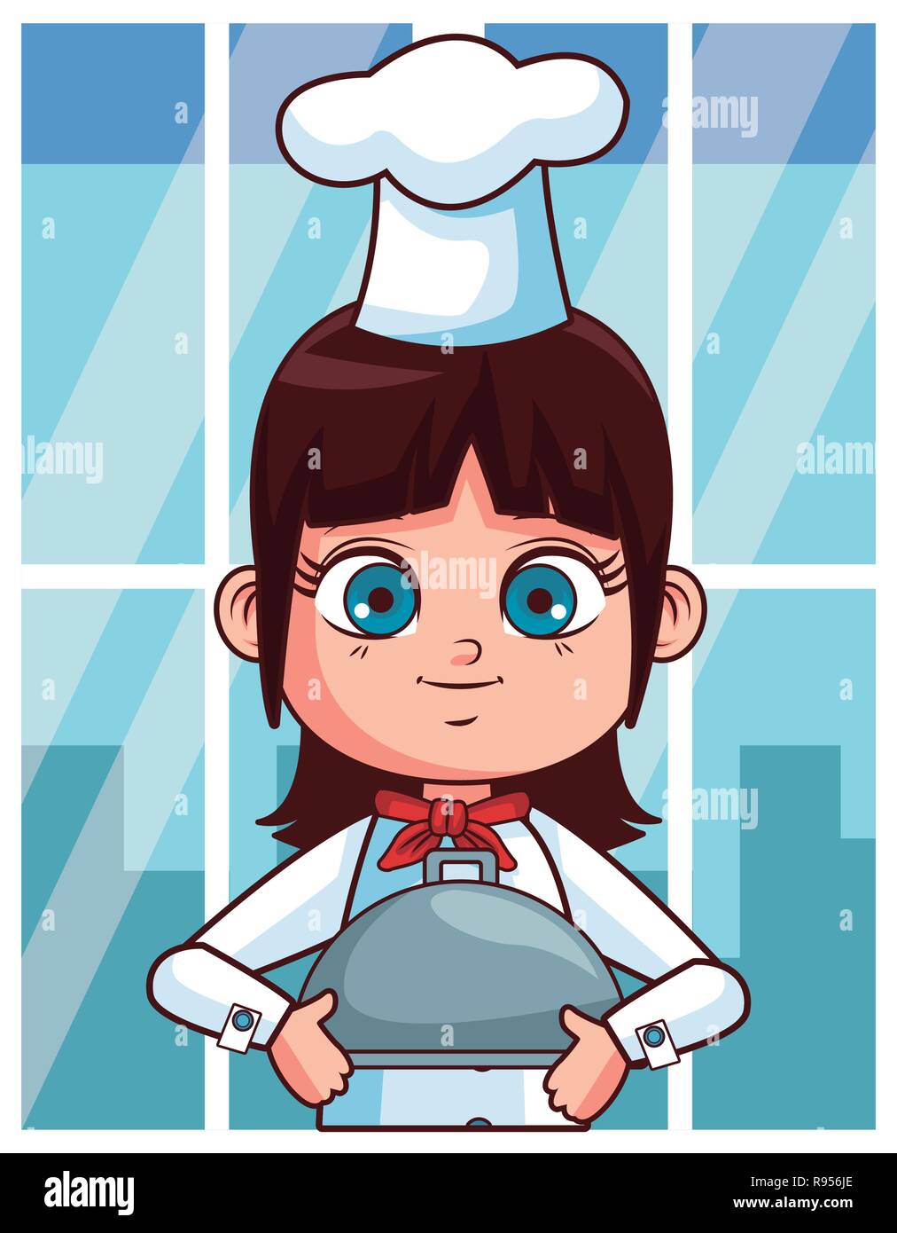 Chef girl cartoon Stock Vector Image & Art - Alamy