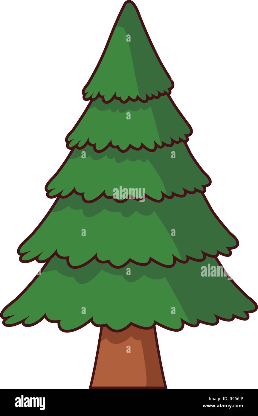 Tree pine cartoon Stock Vector Image & Art - Alamy