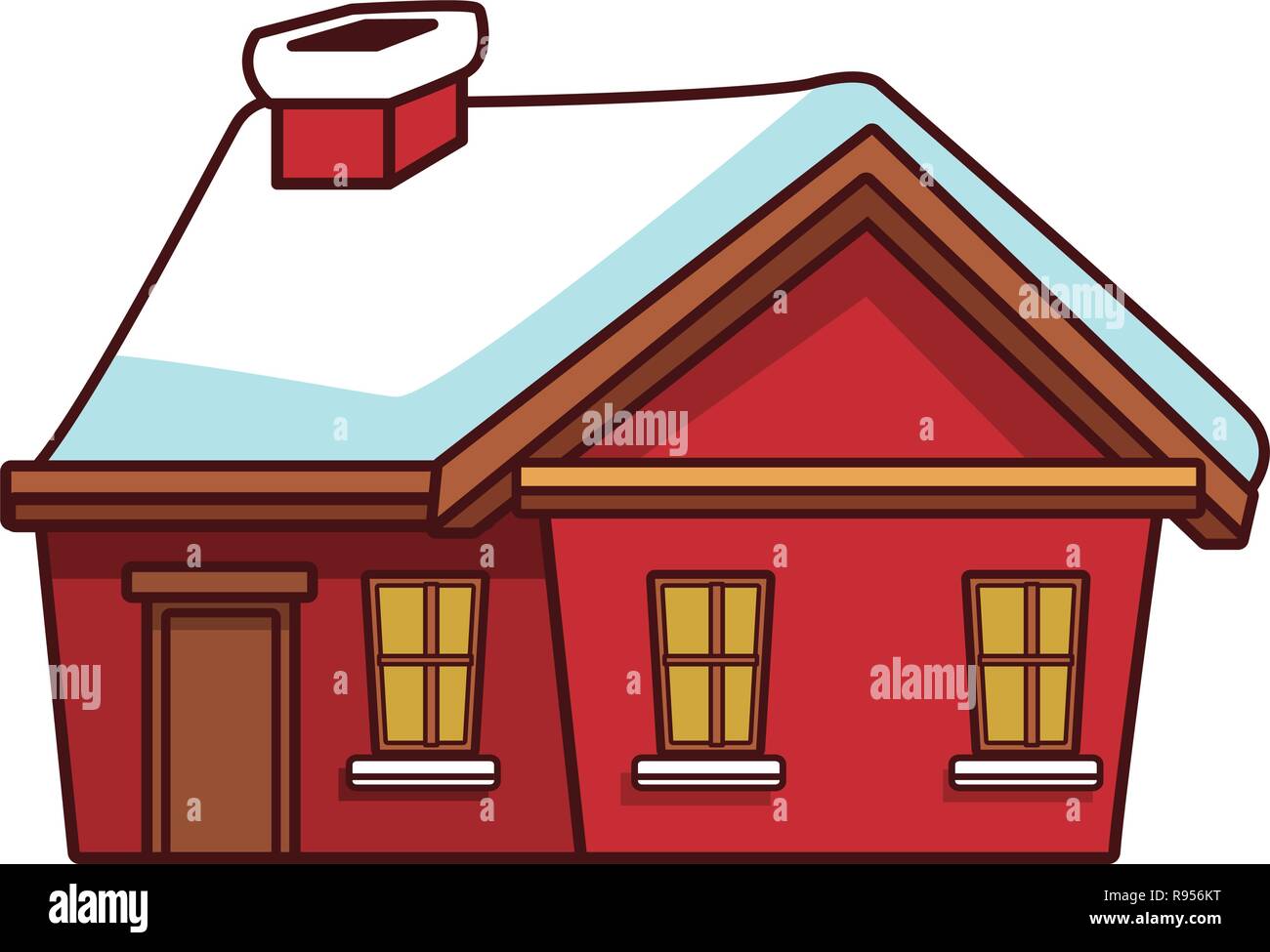 winter house cartoon Stock Vector Image & Art - Alamy