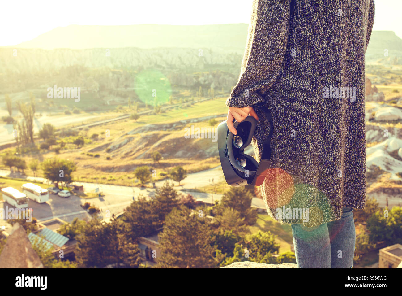 Glasses of virtual reality. Future technology. Modern imaging ...