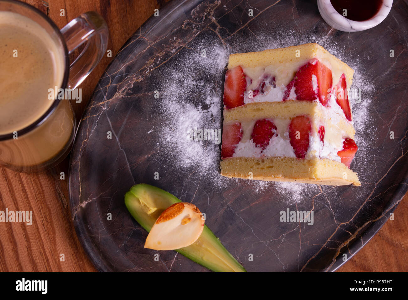 Fresh hot strawberry cake hi-res stock photography and images - Alamy