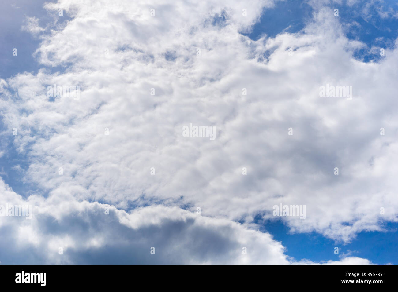 View of white Clouds on a Blue Sky Stock Photo - Alamy